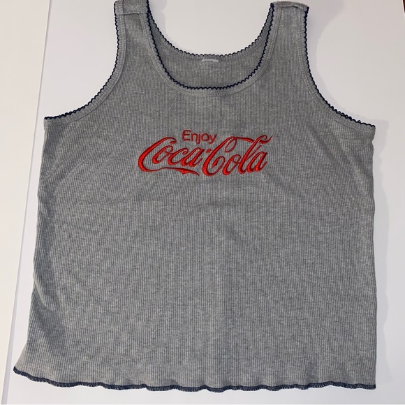 Coca Cola | Tops | Coca Cola Ribbed Cropped Tank Top Shirt | Poshmark